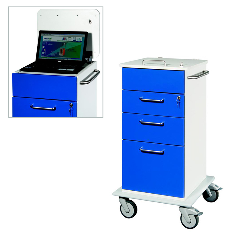 Laptopwagen NOVO mit Schubladen - IT- & Computerwagen - OZG Healthcare